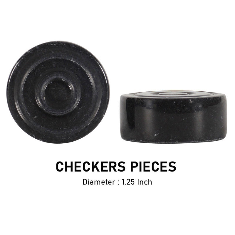 38cm Checkers Set - Black & White – Marble Wholesale