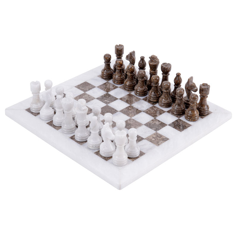 30cm Chess Set - White & Oceanic – Marble Wholesale